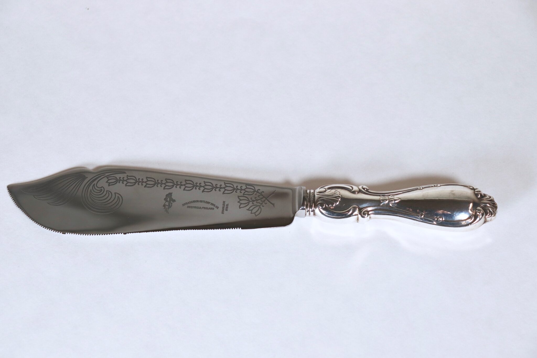 Vintage English Sheffield Sterling Silver Handled Fish Knife - Antiques ...