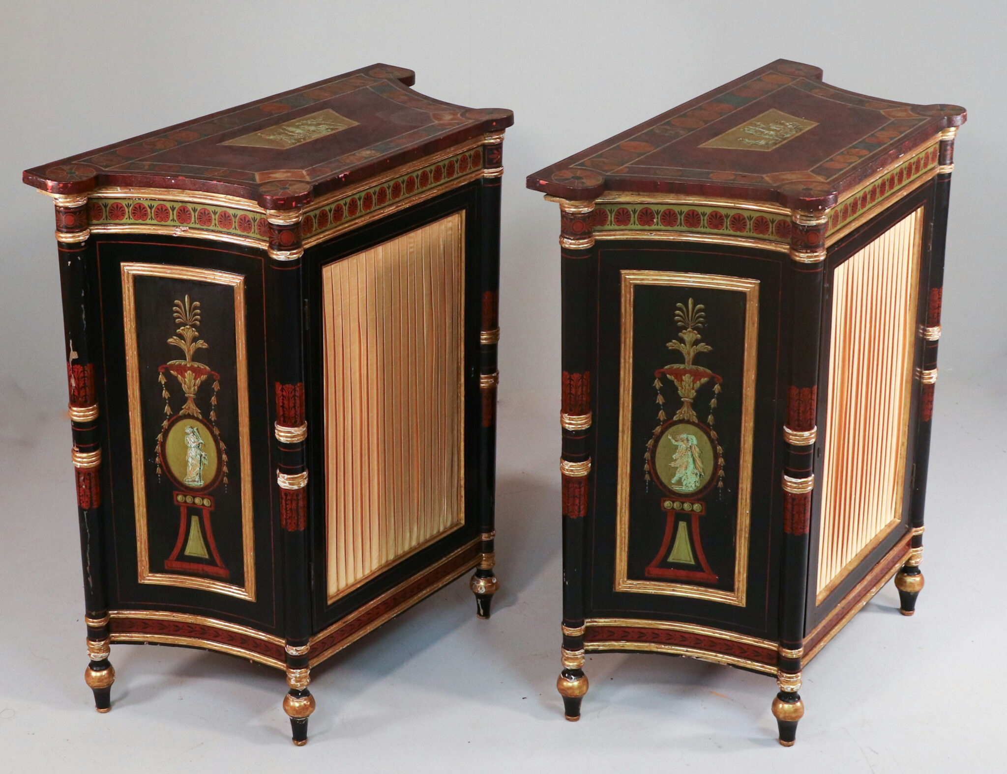 Pair of Regency Period Greek Revival Cabinets - Antiques Resources, Chicago